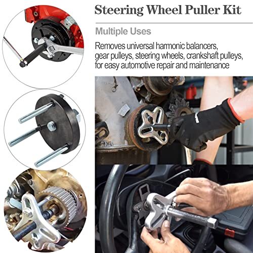 Steering Wheel Puller Kit 49pcs Harmonic Balancer Puller Set Steering Wheel Remo | eBay