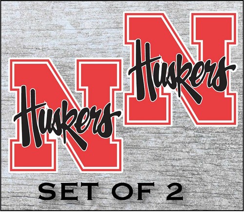 Nebraska Huskers Sticker Decal Vinyl SET OF 2 Cornhole Truck Car | eBay