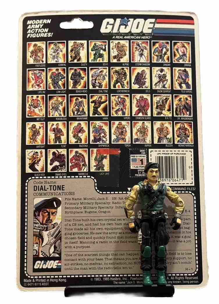 Vintage 1986 GI G.I. Joe DIAL TONE Action Figure With File Card | eBay
