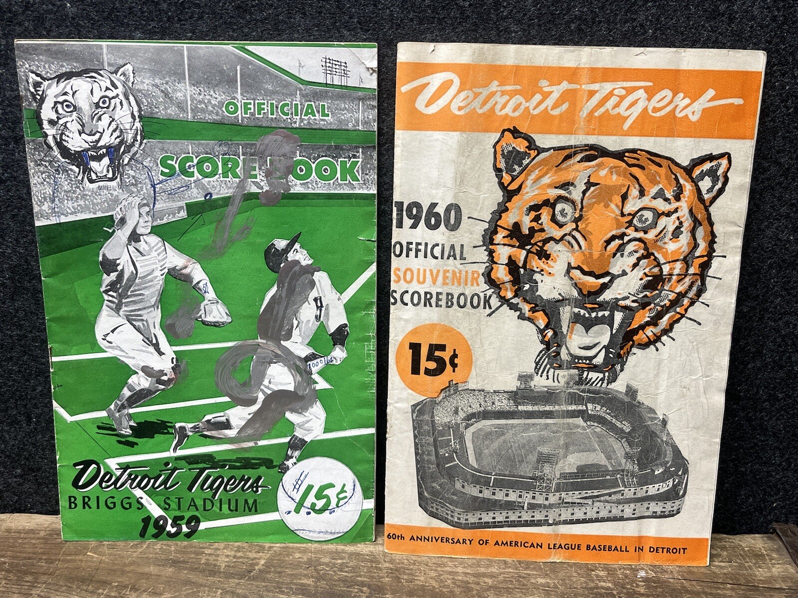 Vtg 1959 & 1960 Detroit Tigers vs Official Score Card Programs Lot Of 2 ...