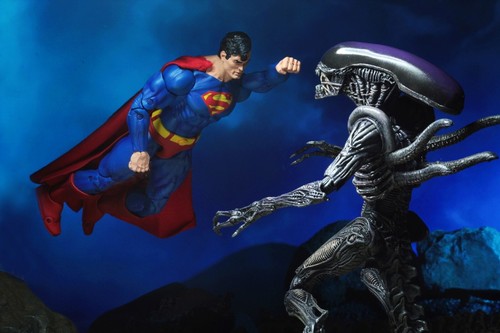 NYCC 2019 DC Universe Superman VS Alien Xenomorph Figure Set NECA USED JC | eBay