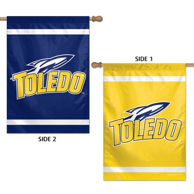 TOLEDO ROCKETS LOGO 28"X40" DOUBLE SIDED BANNER FLAG BRAND NEW WINCRAFT ...