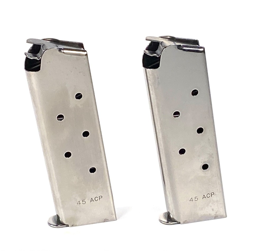 Springfield Armory 1911 45 ACP 7 rd Stainless Steel Magazine **2 PACK ...