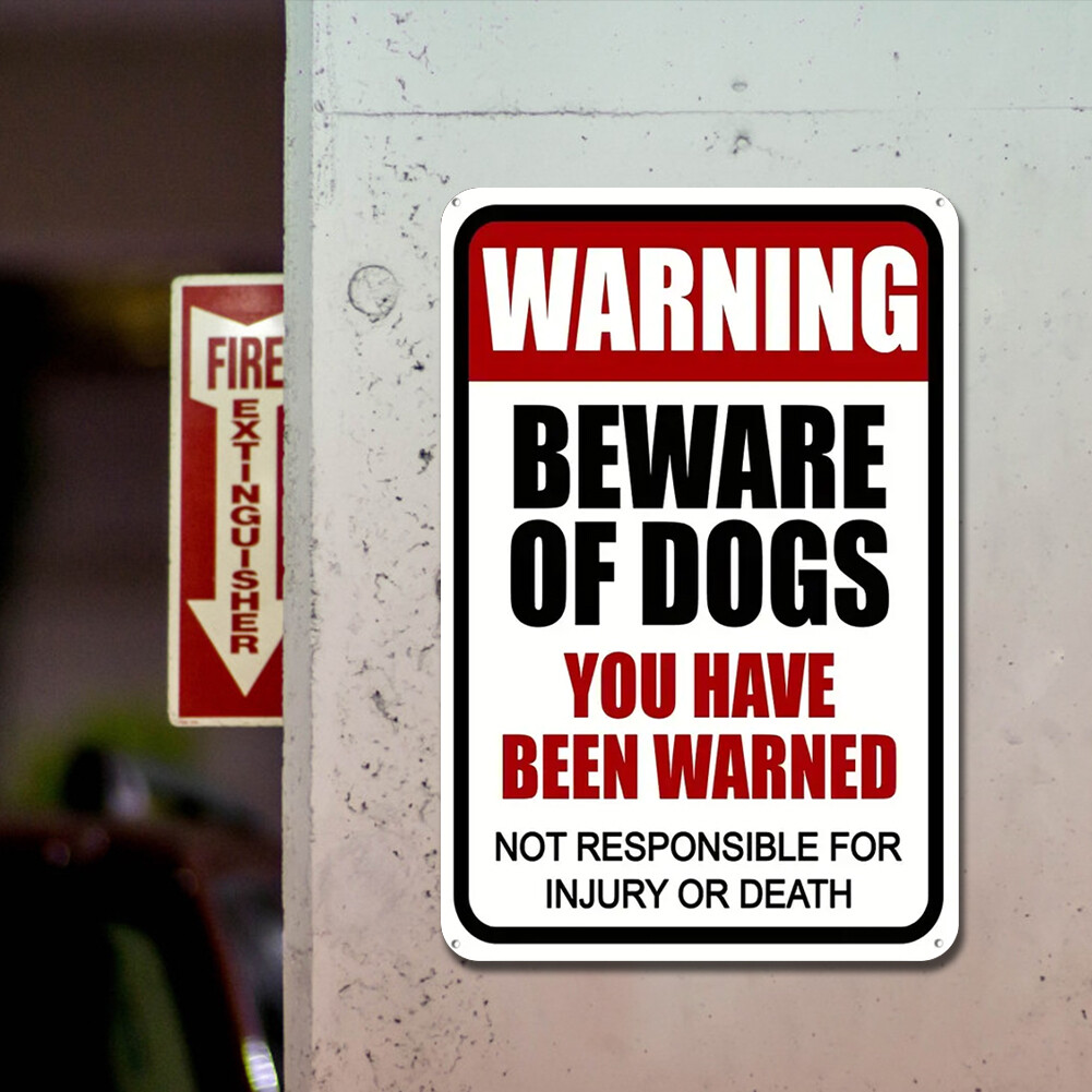 Vintage Metal Plate Warning Sign Rectangular Iron Painting Wall Art ...