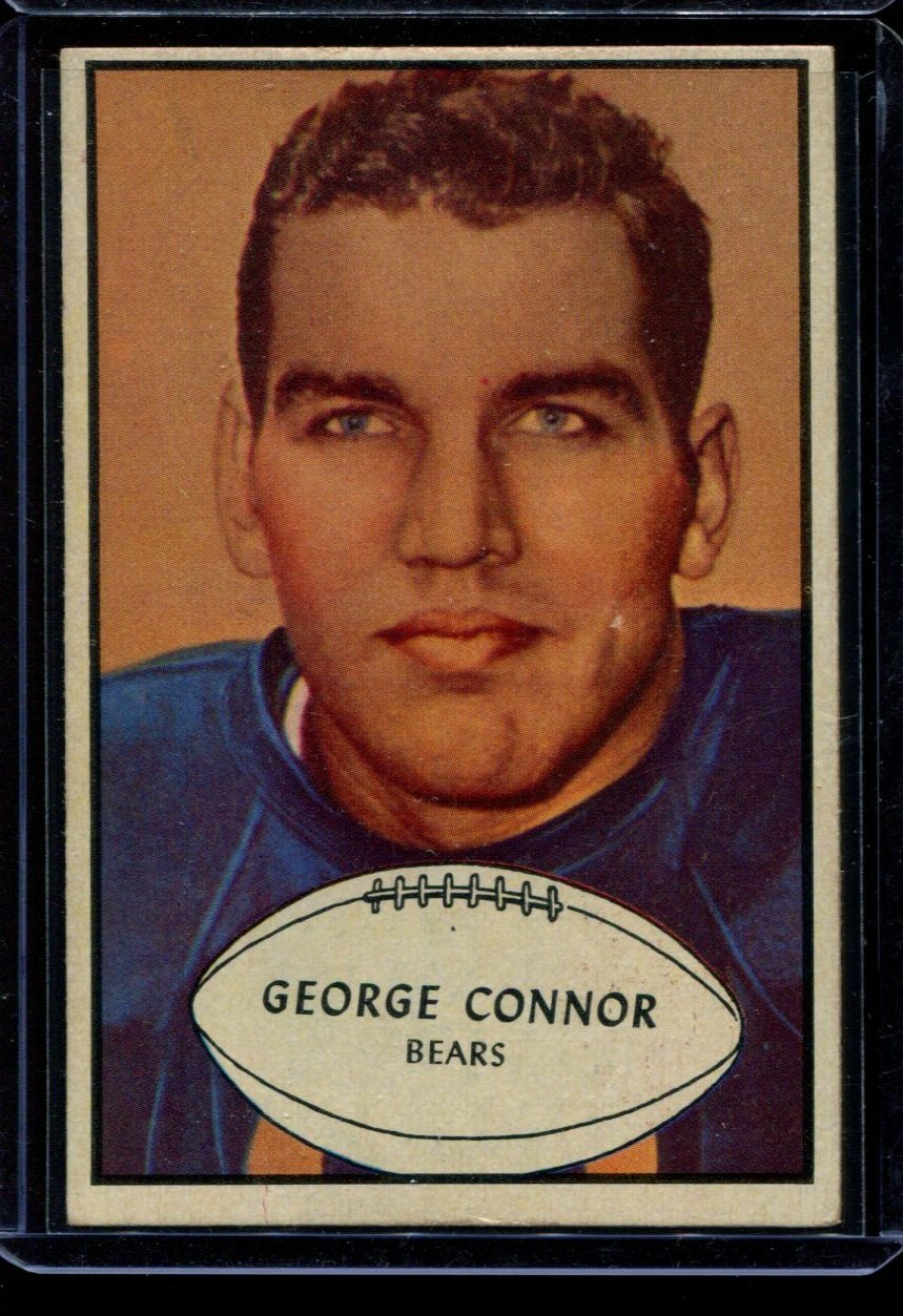 1953 Bowman Football #37 George Connor Notre Dame EX LOOK! | eBay
