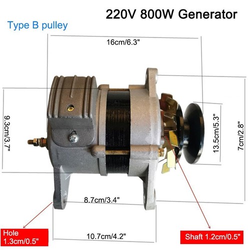800W Permanent Magnet Brushless Pure copper Generator Constant Voltage ...