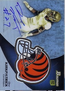 2012 Bowman Rookie Team Helmet Autographs Football Card #BCRADK Dre ...