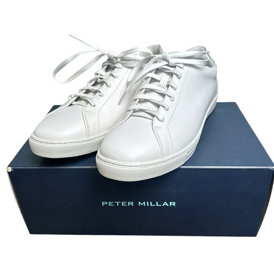 Peter Millar Vantage Lite Sneakers White Mens 10 Golf Casual Shoes New ...
