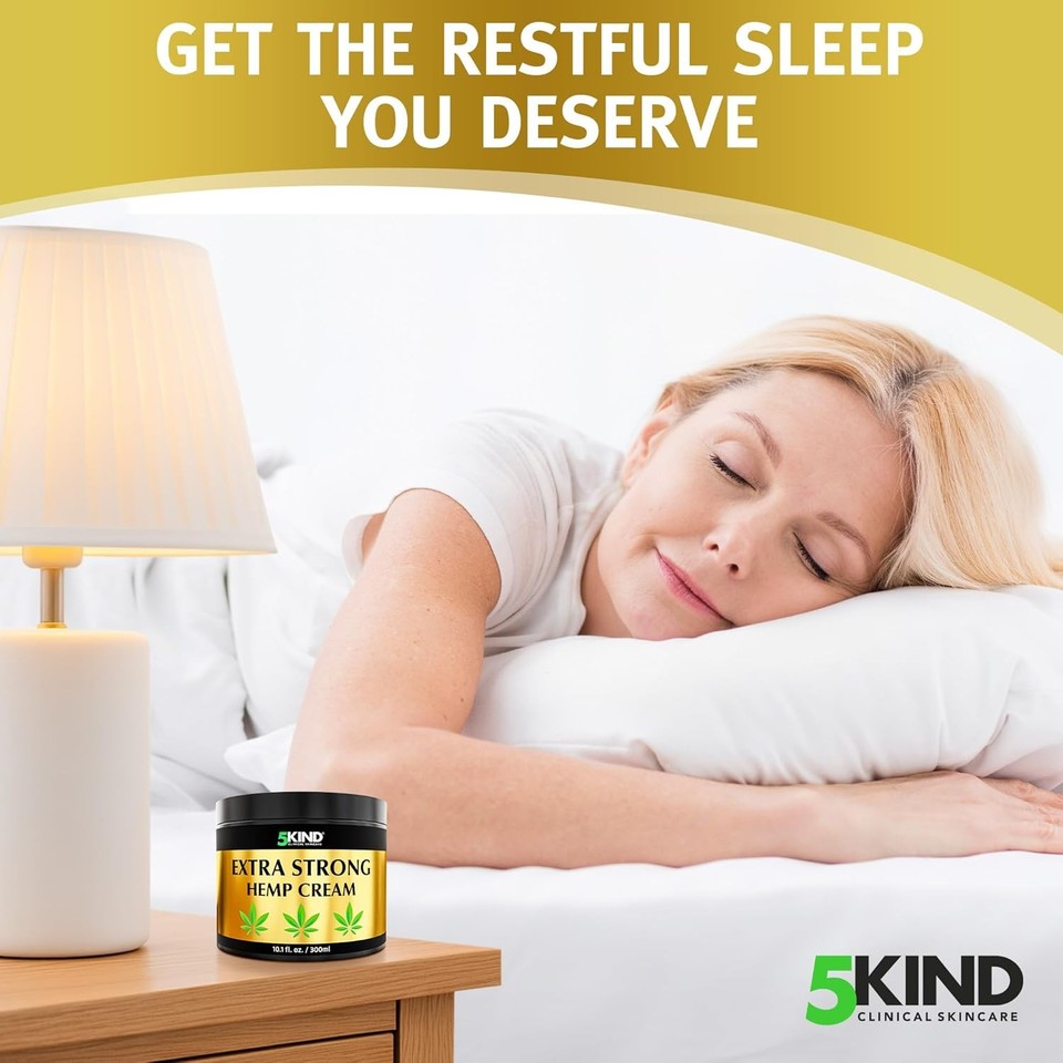 5Kind Extra Strong Hemp Cream 300ml - Natural Massage Cream for Joints ...