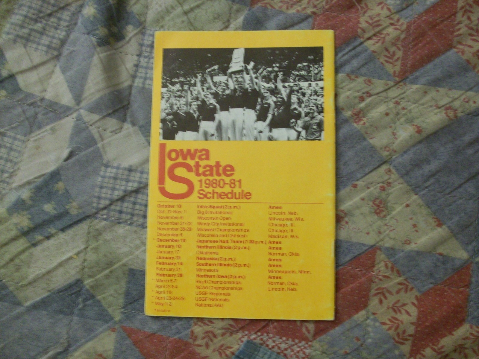 1981 IOWA STATE GYMNASTICS MEDIA GUIDE Yearbook RON GALIMORE 1980 ...