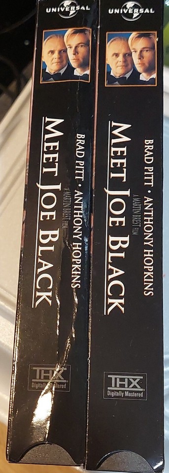 Meet Joe Black VHS 1999 Brad Pitt Anthony Hopkins 2 Tape Set Pre-owned ...