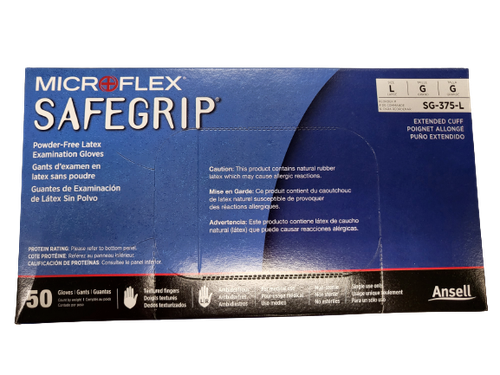 Microflex SG-375 SafeGrip Extra Thick Latex Medical Exam Gloves - 50 ...