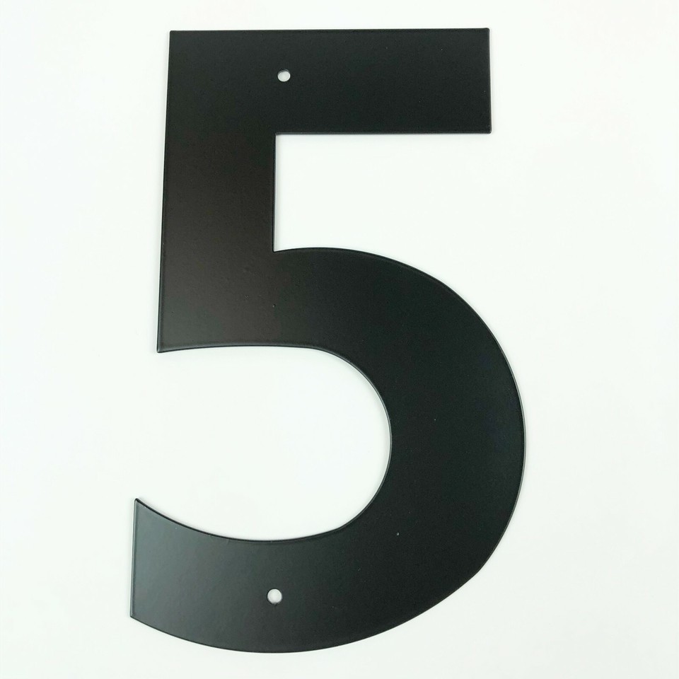 12" Large Numbers 0 to 9 Black Metal Home House Street Commercial ...