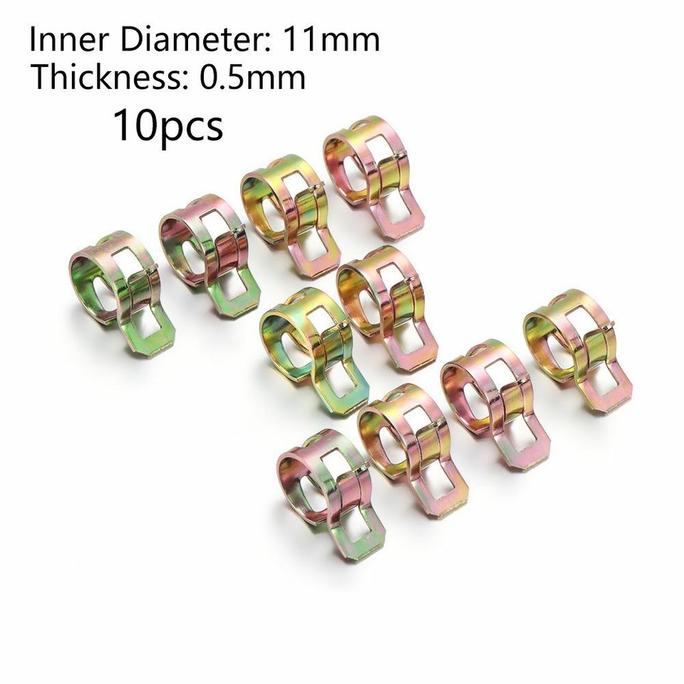 Stainless Steel Spring Clips Tube Clamp Fuel Oil Line Water Hose Pipe ...