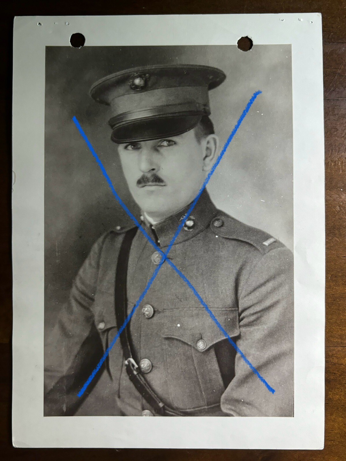 WW2 1920's USMC Officer Photo Marine General Riseley Tarawa Guadalcanal ...