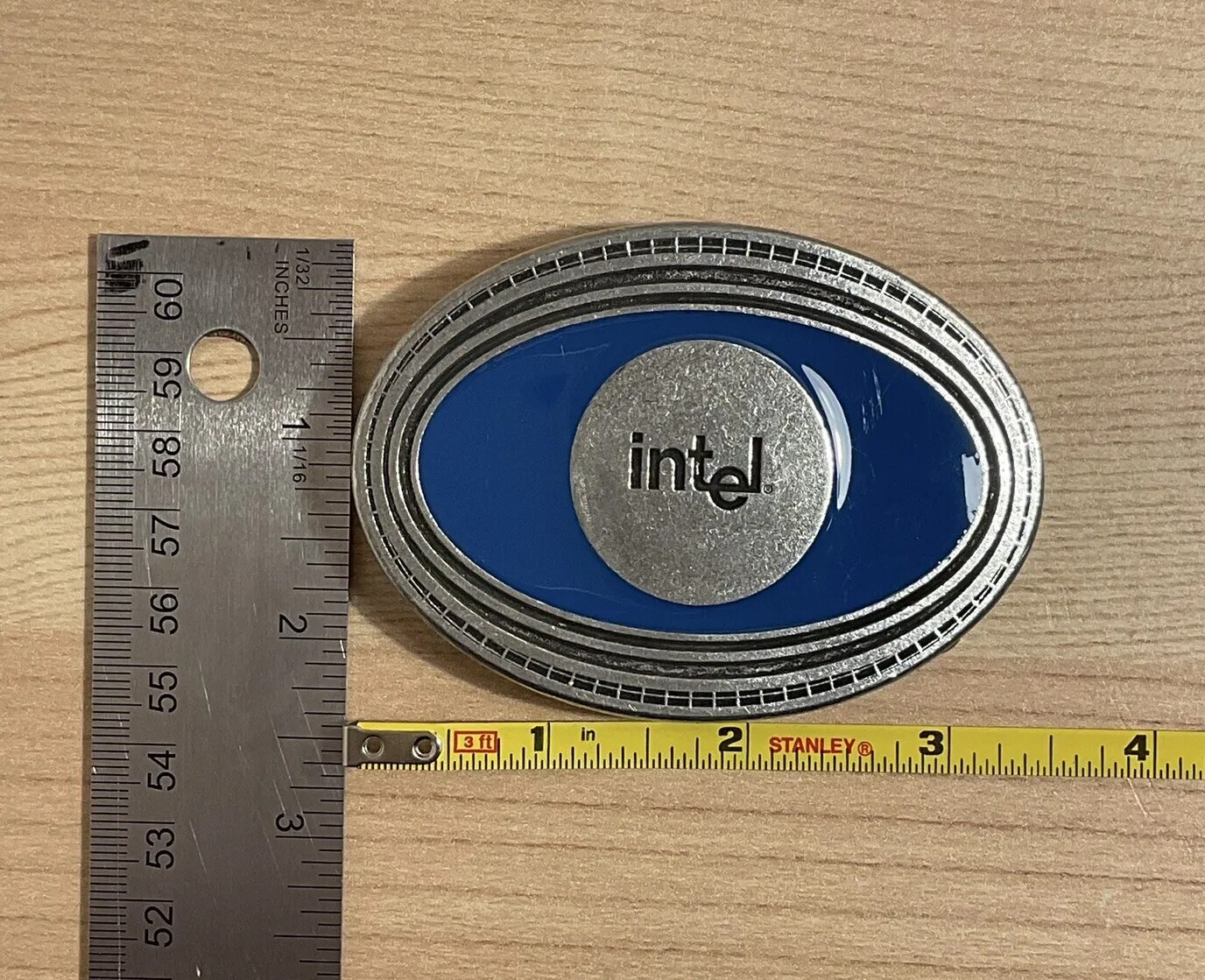 Vintage Intel Belt Buckle Advertising Collectible Pro… - Gem