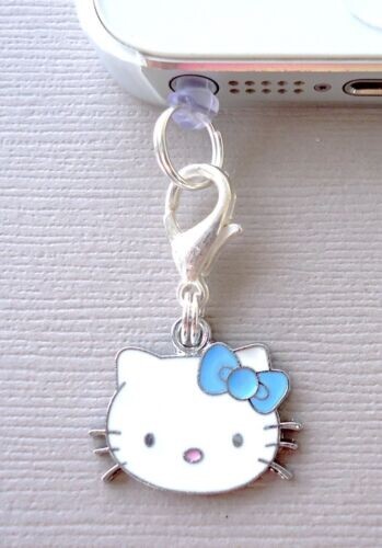 Hello Kitty Blue Cell Phone Charm Dust Proof Plug Ear Jack C6 | eBay