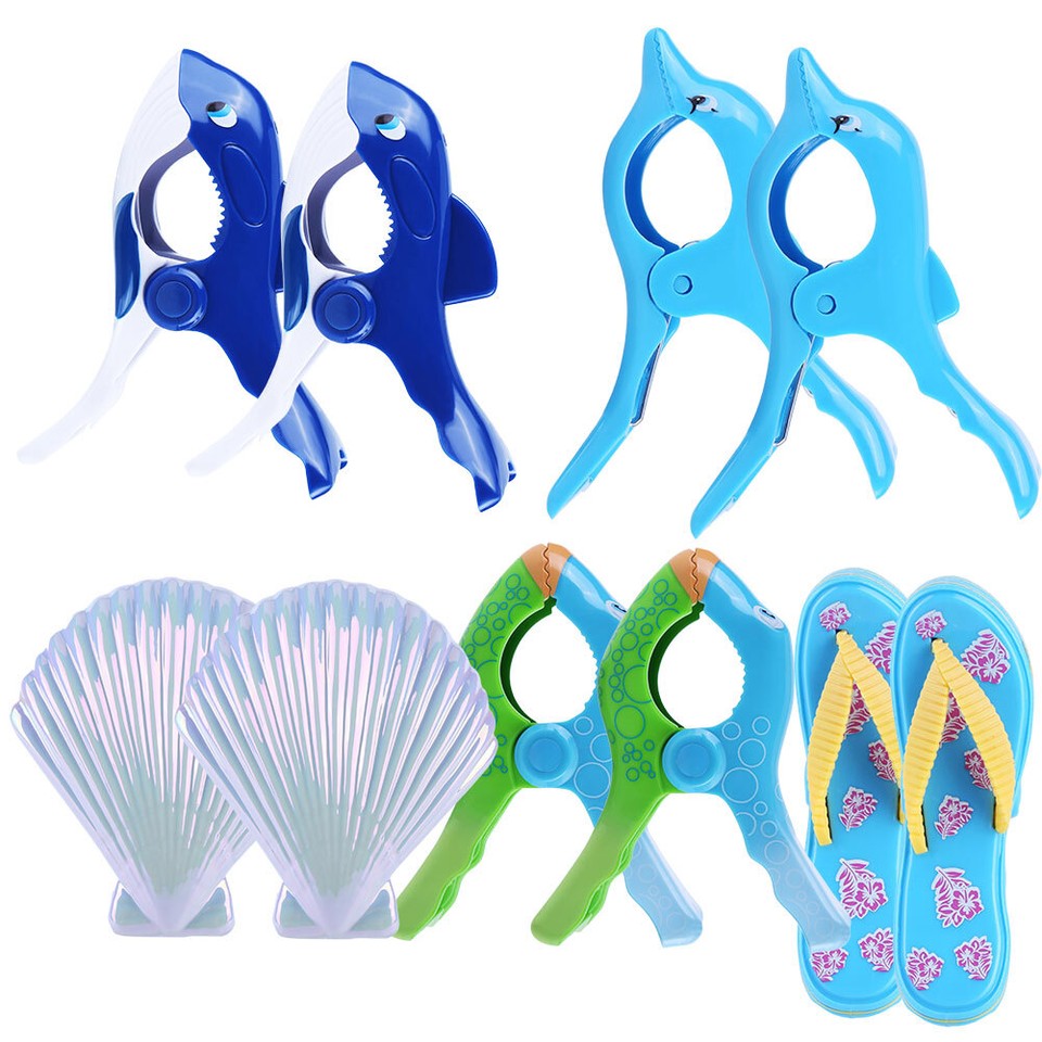 10Pcs Beach Towel Clip Beach Chair Clips Cartoon Lounge Chair ...