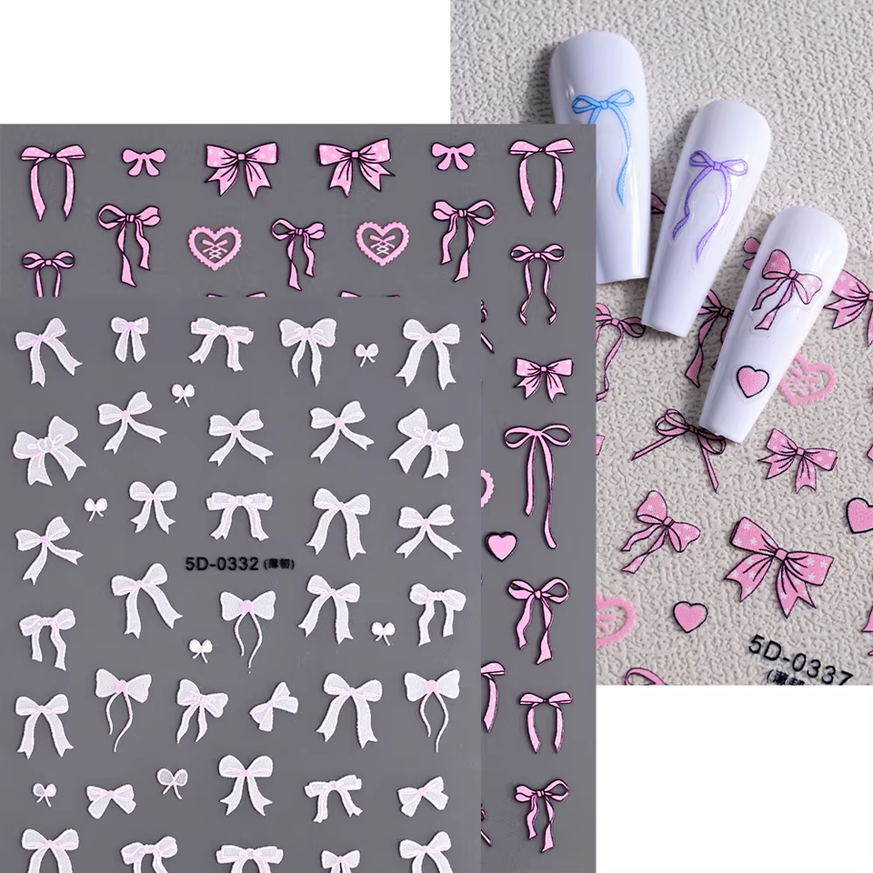 French Gradient Nail Art Stickers - 3D Self-Adhesive Manicure Guides, 2 ...