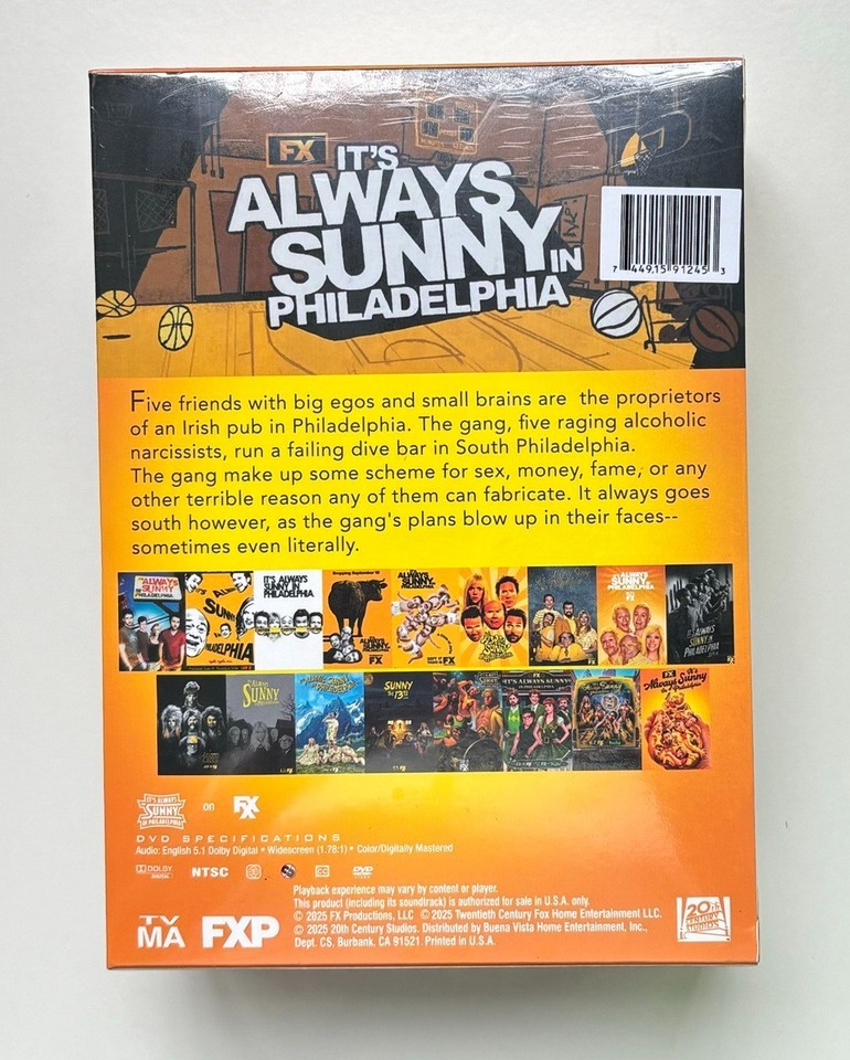 It's Always Sunny In Philadelphia Season 1-17 (DVD, 2025, 36-Disc Set ...