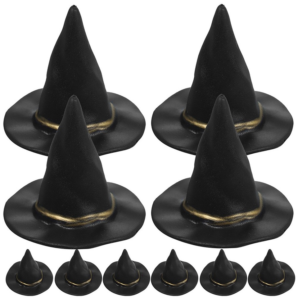 48 Pcs Tiny Top Hats Halloween Headdress Magician Cupcake Topper | eBay UK