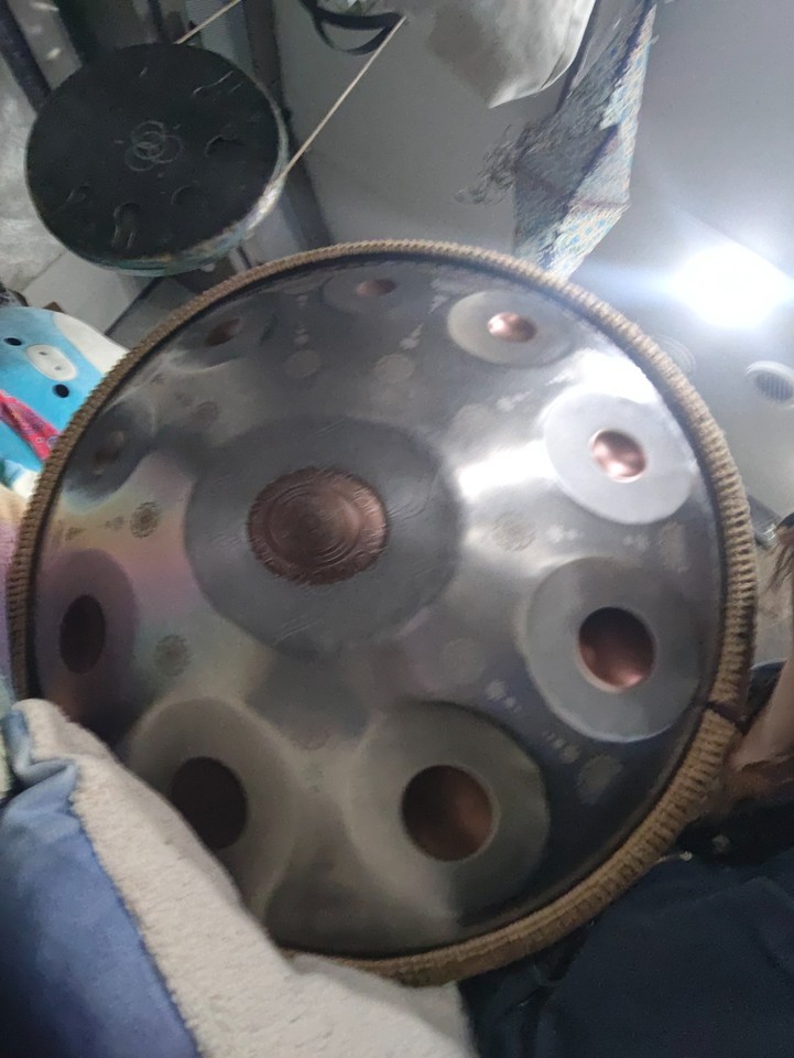 22 Inches 10 Notes D Minor 432HZ Adult's Steel Handpan Bell Rain Drum ...