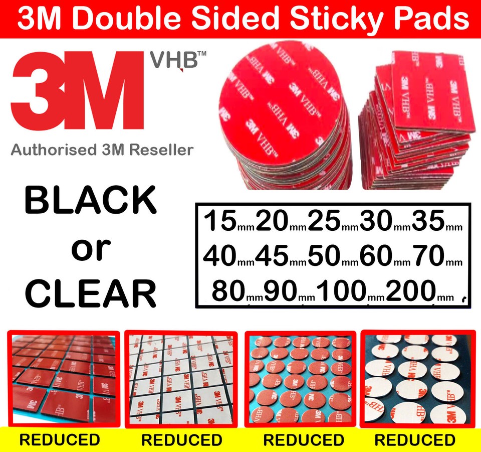 Double Sided Sticky Pads Mounting Heavy Duty Tape Exterior Strong ...