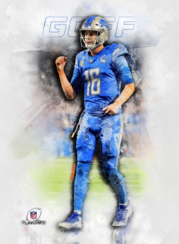 Jared Goff #1 Sketch Card Limited 3/10 John Rudolph Signed Playoffs ...