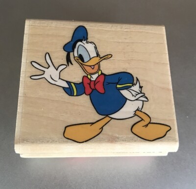 Vintage wooden/Rubber Donald Duck stamp 323-E Mickey Mouse. Made in USA ...