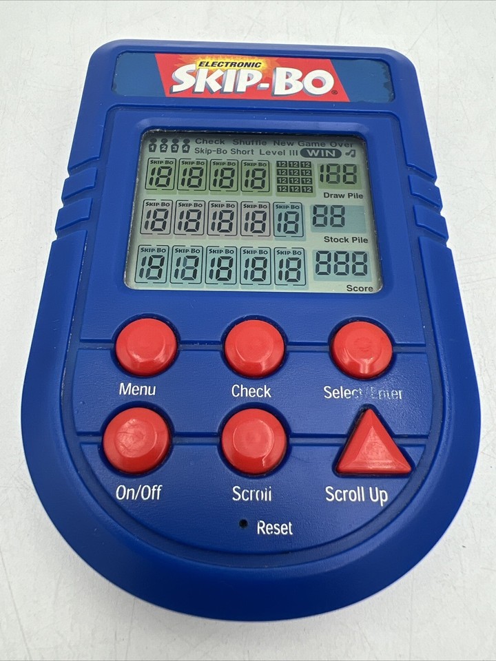 🎲Vintage Skip-Bo Electronic Handheld Game Portable Mattel 2002 - New ...