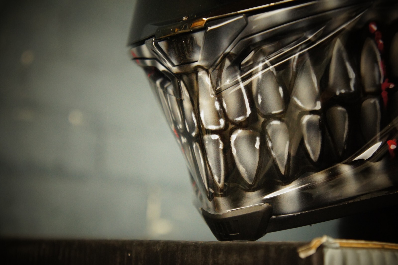 AGV motorcycle Helmet, Custom Painted in 'Dark Skull ' design on K1 K5 ...