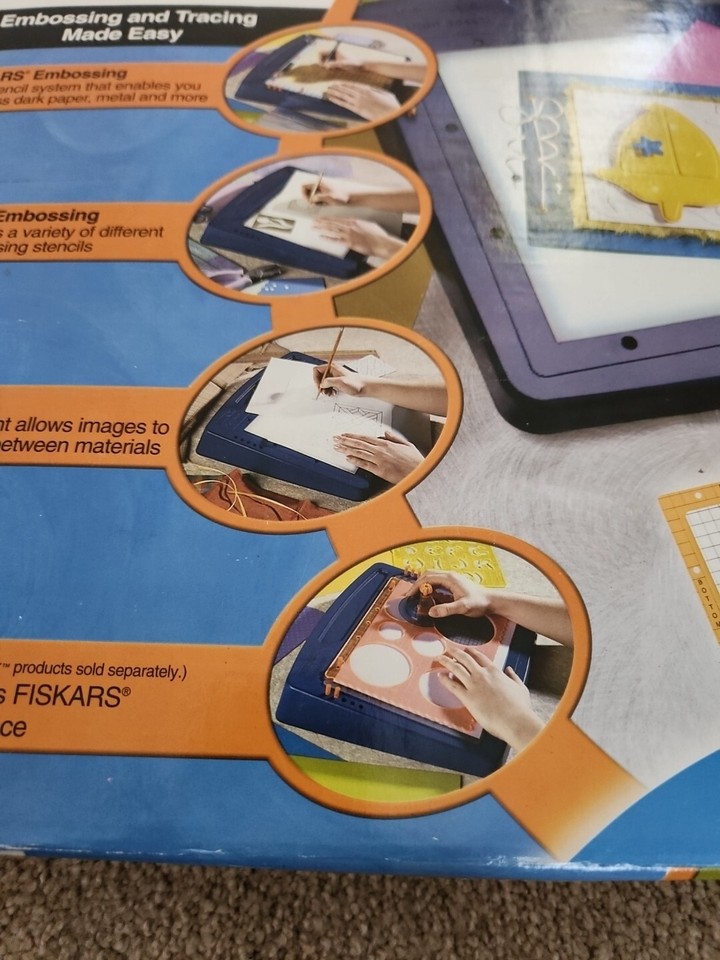 FISKARS LightBoss Ultimate Light Box Embossing & Tracing Made Easy | eBay