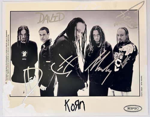 KORN Early Band Hand Signed Autographed Promo Photo 8x10 all 5 | eBay