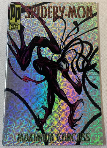 1993 Spider-Man Carnage parody ~ SPIDERY-MON MAXIMUM CARCASS #1A~has ...