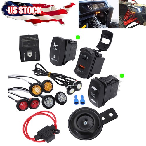 For Polaris Ranger 500 570 900 1000 xp USB Turn Signal Street Legal ...