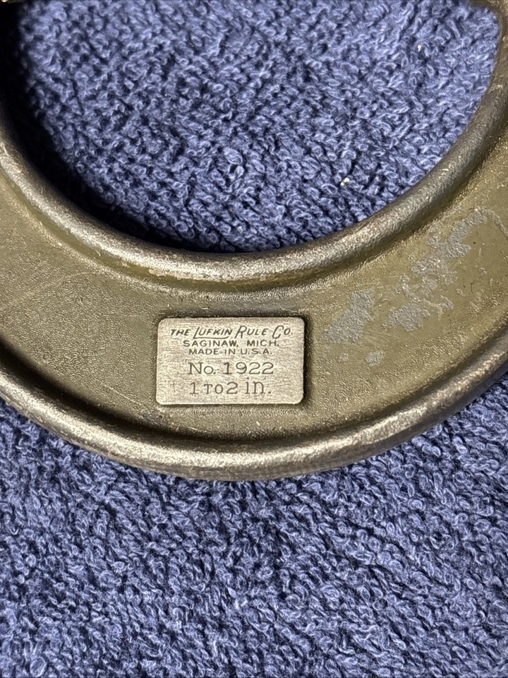 Vintage Lufkin Rule Company No. 1922 1 to 2 inch Micrometer Machinist ...