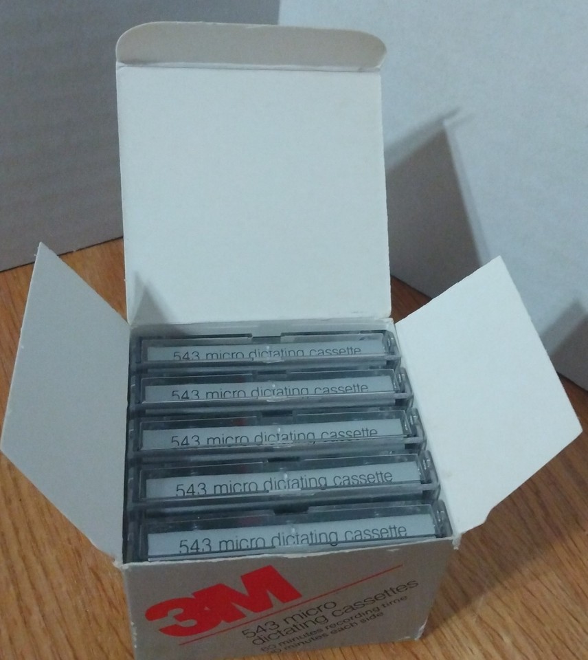 1 Box (5) 3M 543 Micro Dictating Cassettes 60Min Recording New | eBay