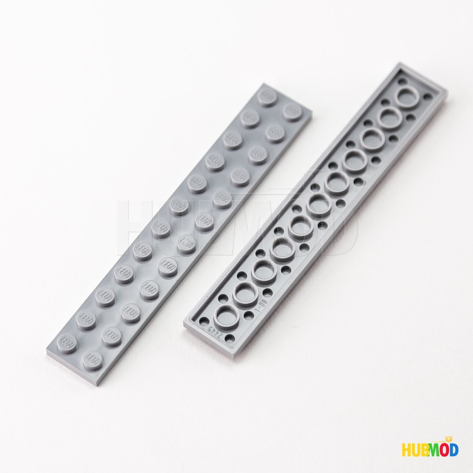 Lot of 6 LEGO Light Bluish Gray 2x12 2445 Plate Building Bricks Flat ...