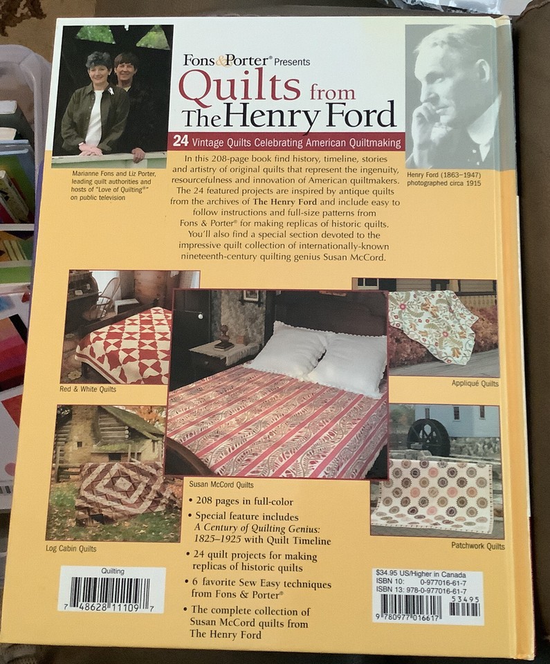 HB FONS & PORTER PRESENTS QUILTS FROM THE HENRY FORD REG $34.95 | eBay