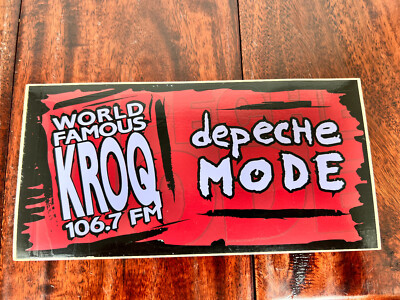 Vintage Depeche Mode KROQ 106.7 FM Sticker Rare World Famous KROQ David ...