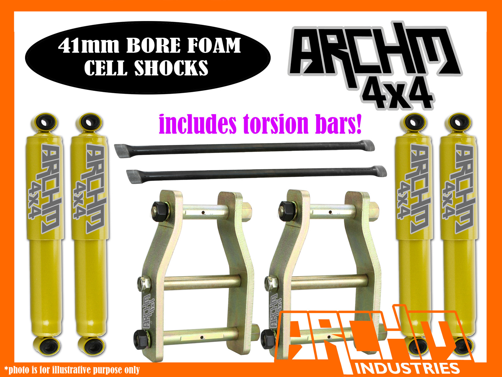 HOLDEN RODEO TFS/R7/R9 (1988-03) ARCHM4X4 2INCH-40mm F&R SUSPENSION ...