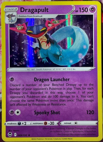 Pokemon TCG - Dragapult Holo Rare - 089/195 - Silver Tempest | eBay