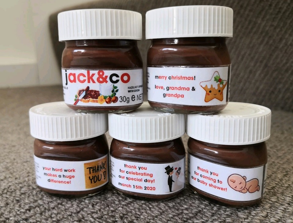 Personalised Jar of Nutella 1kg - Custom Made To Order | eBay