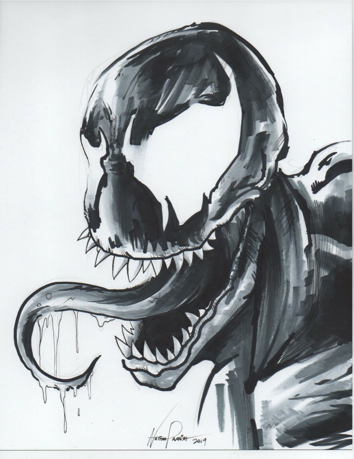 Venom Head Drawings
