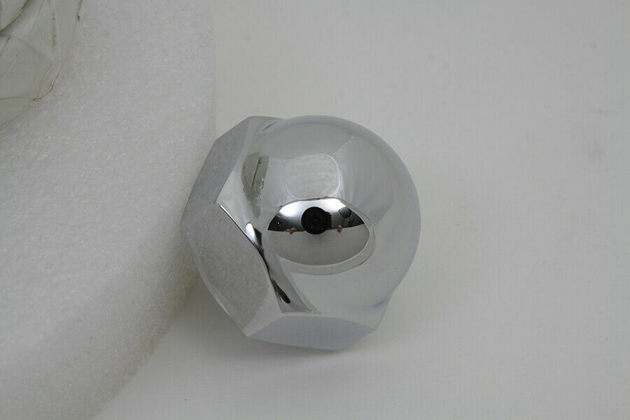 Chrome Acorn Triple Tree Stem Nut with Shoulder for Harley Davidson by ...