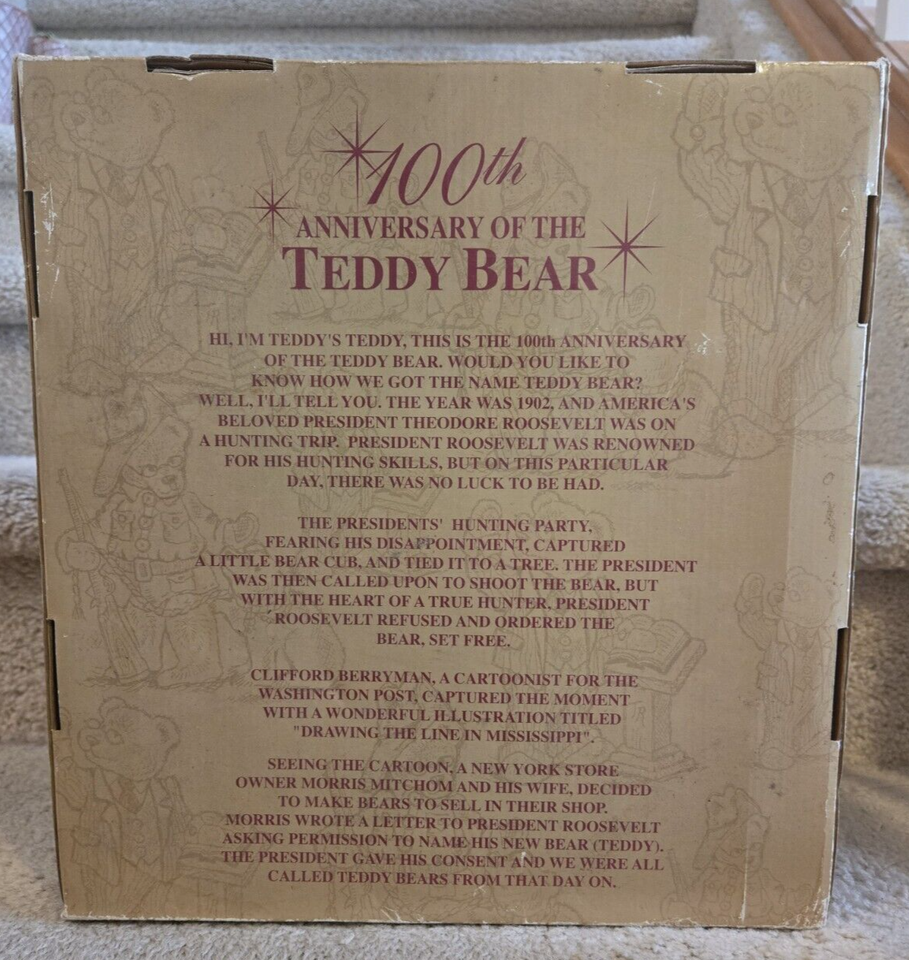 Teddy Roosevelt Talking Teddy Bear with Book 100th Anniversary Teddy ...