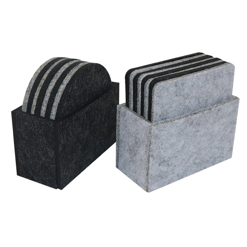 10Pcs Felt Cup Mats Drink Hot Pad Coasters Coffee Table Insulation Non ...