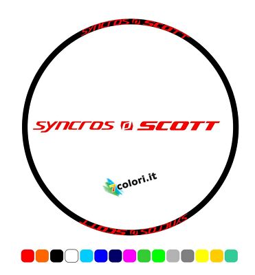 Kit of 8 vinyl sticker logos for SYNCROS - SCOTT MTB bike wheel rims | eBay