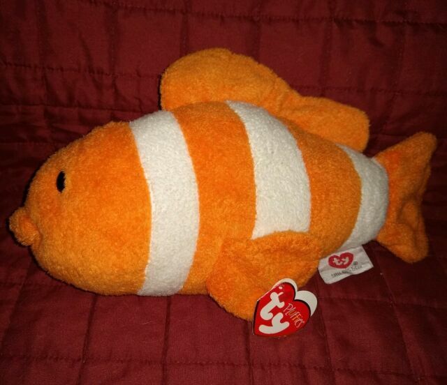 Ty Pluffies Gilly Orange White Clown Fish Retired MWMT 2006 VHTF Tylux ...