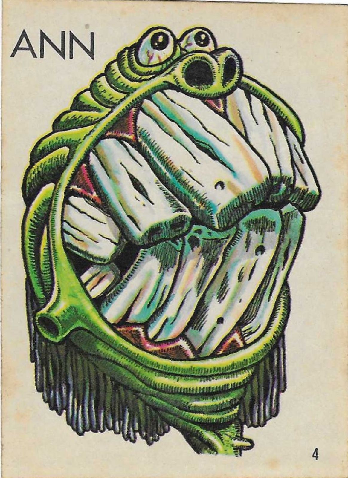 1965 TOPPS UGLY STICKERS #4 "ANN"!!! GREAT, RARE ITEM!!! | eBay